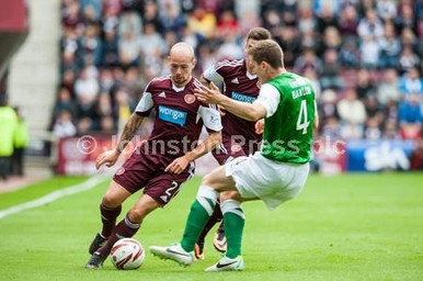 25300783-Hearts Vs Hibs, Tynecastle Hea: Jamie Hamill Hibs: Paul Hanlon ...
