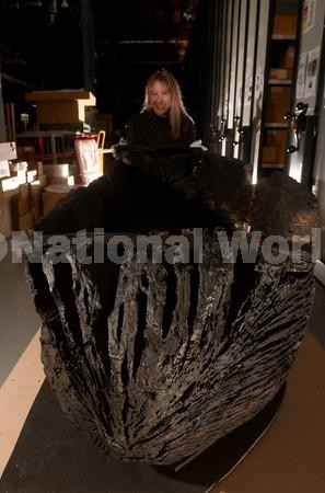 39551358-Curator of Archeology Kat Baxter pictured with the Medieval ...