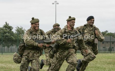 25067359-The Territorial Army T. A. train at Redford Barracks, Colinton ...