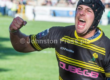 25802841-Melrose Vs Gala Mel: Ross Miller celebrates at the end of the ...
