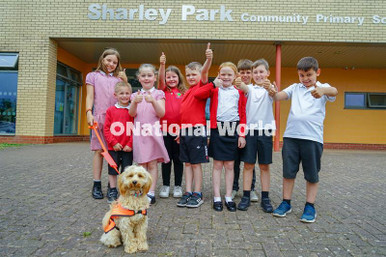 39800813-Sharley Park Community Primary School. Children celebrate a ...