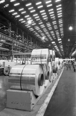 20379151-Giant rolls of aluminium stacked up at the British Alcan ...