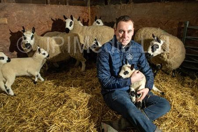39341983-Chris Adamson, Whitfield Farm, Littleborough. Pictured with a ...