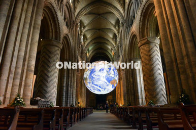 39819884-Luke Jerram's giant globe installation Gaia at Durham ...