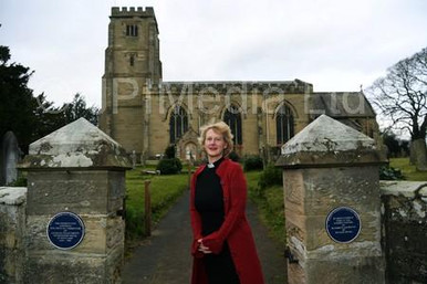 39342293-Rev Ruth Newton in front of St John s Church, Sharow, near ...