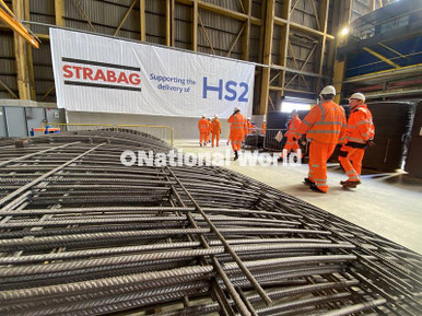 39829610-Fabricated steel waits to be used in the Strabag shed Picture ...