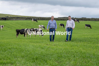 39832459-Brothers Ben and Andrew Walker with their dairy herd at Coppy ...