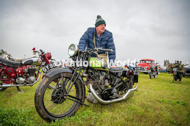 39836910-Nick Dilnot with his Panther motorcycle, a model 100 built in ...