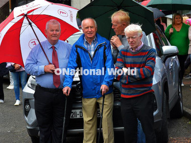 39843187-People gather in Knockalla Drive Buncrana, on Tuesday ...