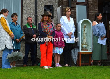 39843181-Relatives gather in Knockalla Drive Buncrana, on Tuesday ...