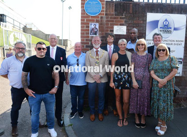 39856456-A blue plaque to commemorate the first black professional ...