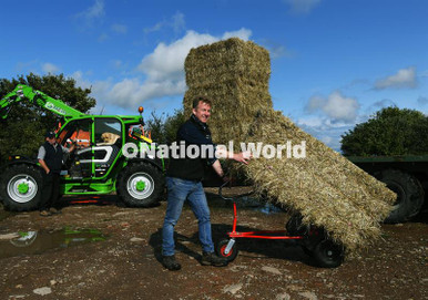 39866523-Peter Caley and his father John grow grass for horse hay on ...