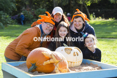 39875840-Hebden Bridge Pumpkin Trail. From the left, Nick Siddle, Helen ...