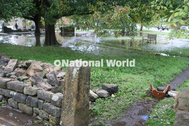 39879552-The rain carved a path of destruction through the middle of ...