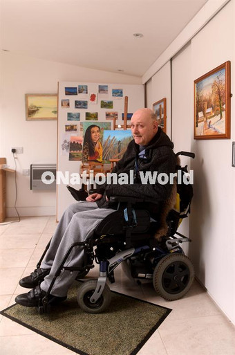 39881383-Mouth artist David Cawthorne, pictured at his home at ...
