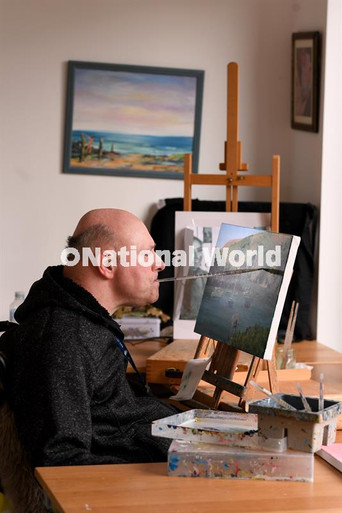 39881366-Mouth artist David Cawthorne, pictured at his home at ...
