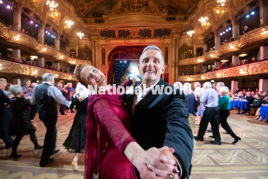 39897030-BBC Radio Lancashire's Graham Liver and Leanne Bayes perform ...