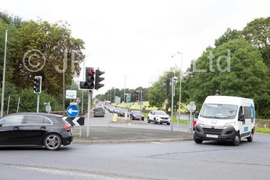 39114480-Cooper Bridge round-a-bout, Mirfield, where work on a ...