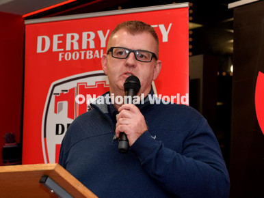 39903491-Derry City director Robert Martin speaking at the launch of ...
