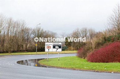 39913813-Flooding on the roundabout at Burnley Barracks. Photo: Kelvin ...