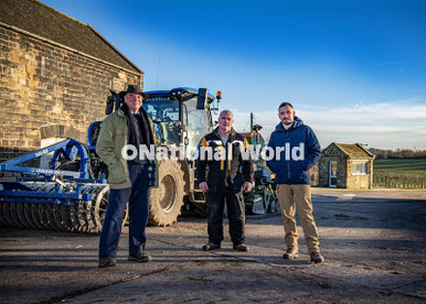 39918812-Farm owner Jimmy Dickinson , Farm manager Paul Robson and ...