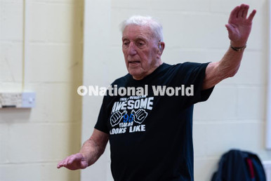 39919392-Arthur Jeffrey celebrates his 95th birthday at Julieâ€™s keep ...