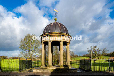 39920583-Sledmere - Village of The Week. Pictured The Well and Railings ...