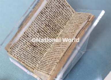 39923963-One of the miniature books hand written by Charlotte Brontë in ...