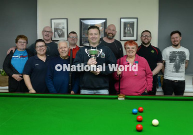 39932032-Pictured are participants who took part in a recent Snooker ...