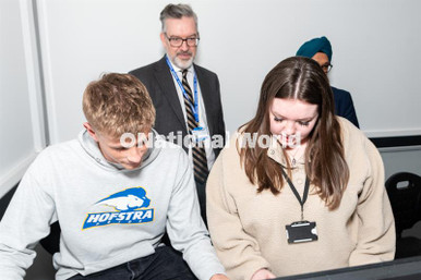 39942505-Students Adam Hodgson and Jamie-Leigh Horan using the ...