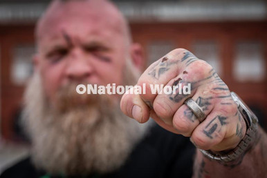 39949530-Blackpool's bare knuckle boxer Richie Leak pictured after ...