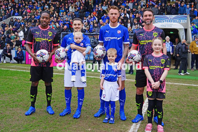 39949540-Chesterfield FC new kit launch event . New home and away kit ...