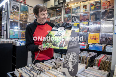 39949632-Steve Mathie owner of Spin It Records with a very rare copy of ...