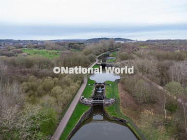 39953364-Drone view of Wigan Lock Flight. Photo: Kelvin Lister-Stuttard ...