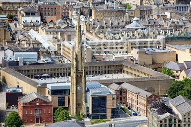 39324074-View of Square Chapel and The Piece Hall, Halifax, from Beacon ...