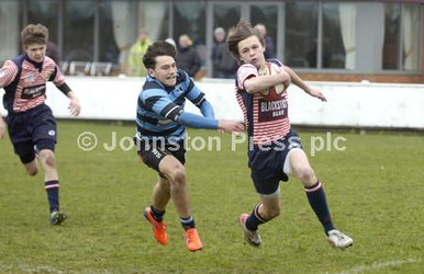 20318214-Lancashire v Cardiff Schools U15s rugby. Pictured is Samuel ...