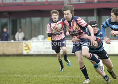 20318216-Lancashire v Cardiff Schools U15s rugby. Pictured is Samuel ...