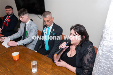 39955397-Kim Knight, Alliance for Democracy and Freedom speaks at the ...