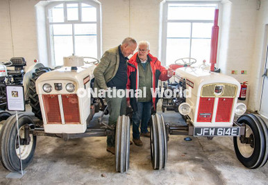 39956468-John Beevers chair of the David Brown Tractor Museum chats ...