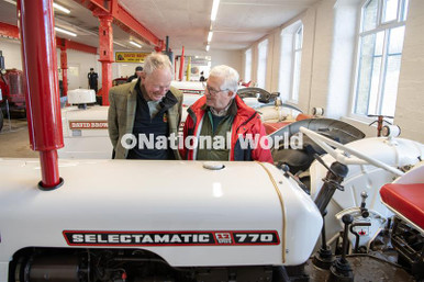 39956457-John Beevers chair of the David Brown Tractor Museum chats ...