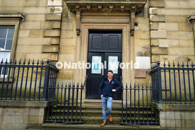 39961444-Rob Hattersley on the steps of the historic Royal Bank of ...