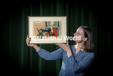 39961800-David Hockney's "Woman with a Sewing Machine", painted in1954 ...