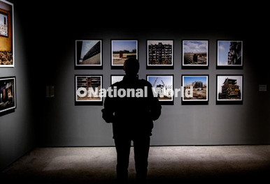 39971137-Leeds documentary photographer Peter Mitchell with pictures of ...