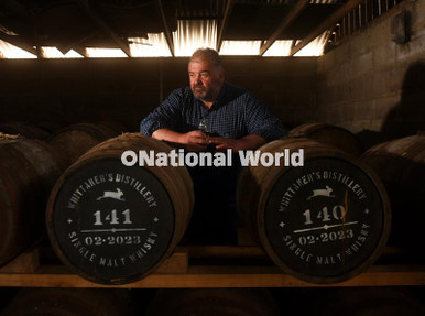 39977822-Toby Whittaker pictured with the new distlilled whisky at ...