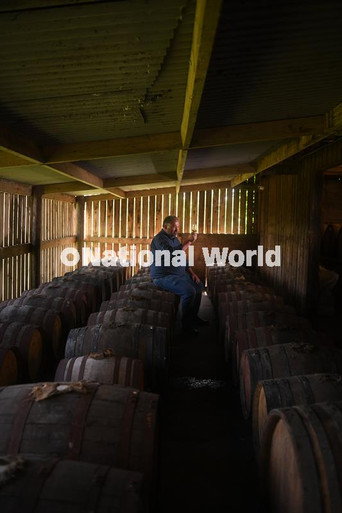 39977818-Toby Whittaker pictured with the new distlilled whisky at ...