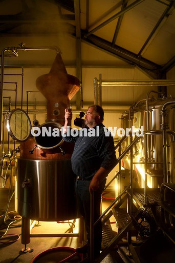 39977813-Toby Whittaker pictured with the new distlilled whisky at ...