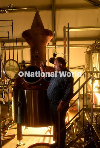 39977812-Toby Whittaker pictured with the new distlilled whisky at ...
