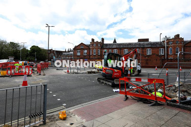 39977909-Construction site opposite Unicorn Gate at the junction of ...