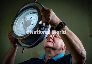 39978246-Compass maker Brian Walker at B. Cooke & Son Ltd in Hull, which was established 150 ...