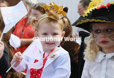 39978902-A colourful parade as part of Warton Carnival Day 2024. LEP ...